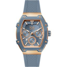 Ice Watch Ice-Watch Damen ice-watch Multifunktionsuhr &raquo;ICE boliday - Steel - Medium - MT&laquo; Quarzuhr, Armbanduhr, Damenuhr, analog, Silikonarmband, Datum blau 