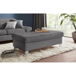 exxpo - sofa fashion Hocker &raquo;Fiji Bankhocker mit Staufach unter der Sitzfl&auml;che&laquo; elegant modern mit toller Detailverarbeitung grau Luxus-Kunstleder;