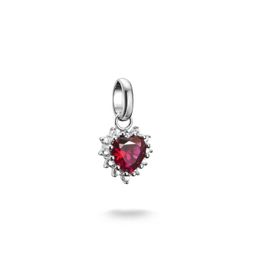 Thomas Sabo Damen Thomas Sabo Charm Herz &raquo;True Romance Herz-Charm rot - Connect&laquo; mit Rubin (synth.), Zirkonia (synth.) rot Einheitsgr&ouml;&szlig;e