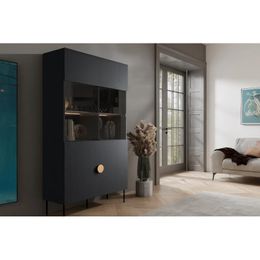 Home Affaire Vitrine &raquo;BELLOT Vitrineschrank mit 2 T&uuml;ren, verglast, mit viel Stauraum&laquo; Standvitrine/Glasvitrine, matt Hochschrank, Ma&szlig;e B/T/H: 106/40/