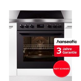 Hanseatic Induktions Herd-Set &raquo;HBCO7210A1MB+HI46074C&laquo; inkl. 3 Jahre Herstellergarantie schwarz Timer-Funktion unterst&uuml;tzt dich beim punktgenauen Garen