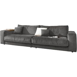 3C Candy Big-Sofa &raquo;Enisa II&laquo; incl. 1 Flatterkissen, Wahlweise mit Flecken-Schutz-Bezug Easy care grau 85% Polyester, 15% Viskose B/H/T: 290cm x 86cm x