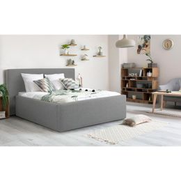 Home Affaire Polsterbett &raquo;Dalina&laquo; geradliniges Kopfteil, in 5 Breiten, auch in 220cm L&auml;nge grau Struktur (100% Polyester) Liegefl&auml;che L&auml;nge B: 220cm x