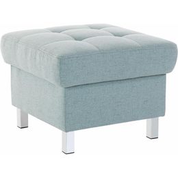 Sit & More sit&more Polsterhocker &raquo;Picasso&laquo; mit Stauraumfach blau Struktur fein (100% Polyester) B/H/T: 58cm x 43cm x 58cm, Struktur fein,mit Stauraumfach