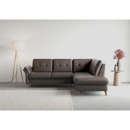 Sit & More sit&more Ecksofa &raquo;G&ouml;teborg&laquo; inkl. Sitztiefenverstellung, wahlweise mit Bettfunktion & Bettkasten braun B/H/T: 250cm x 90cm x 226cm, Luxus-Microfaser, 