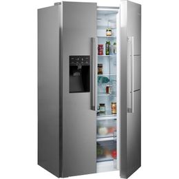 Bosch Side-by-Side Serie 6 &raquo;KAG93AIEP&laquo; 178,7 cm hoch 90,8 cm breit No Frost, Super K&uuml;hlen, XXL-Fassungsverm&ouml;gen, LED-Licht silber Einheitsgr&ouml;&szlig;e