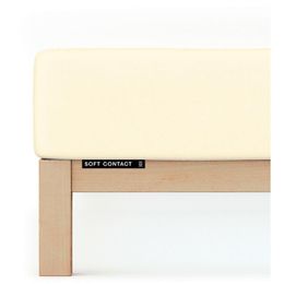 Schlafgut Spannbettlaken &raquo;Soft Contact&laquo; 100% Bio Baumwolle gelb Feinbiber, Obermaterial: 100% Baumwolle B/L: 200cm, 1 Stk., Feinbiber, 120-130x200 25cm