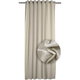 Apelt Vorhang &raquo;Castello&laquo; Multifunktionsband 1 Stk. tlg. Thermo Vorhang, Uni Samt grau Polyester 245cm, Multifunktionsband, 134cm