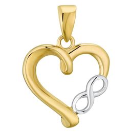 Amor Damen Kettenanh&auml;nger &raquo;Heart&laquo; gold Gelbgold 375, 0,85 g
