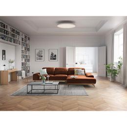 Musterring Wohnlandschaft &raquo;MR 2490 Ecksofa mit erstklassigem Sitzkomfort, Long-Life-Leder&laquo; Bronze-Fu&szlig;, Sitzh&ouml;he 48cm, wahlweise mit Funktionen, Ma&szlig;e 342 x 207 cm