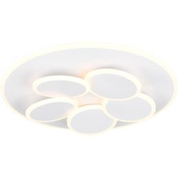 Trio Leuchten LED Deckenleuchte &raquo;MANDALA, LED Deckenlampe mit Fernbedienung, dimmbar CCT Nachtlicht&laquo; LED-Board 1 Stk. warmwei&szlig; - kaltwei&szlig; Memory- und 