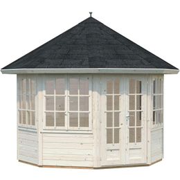 Palmako Gartenhaus &raquo;Pavillon Veronica&laquo; naturbelassen beige Massivholz Fu&szlig;boden im Gartenhaus, ohne Dacheindeckung