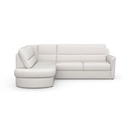 Sit & More sit&more Ecksofa &raquo;Panini L-Form&laquo; wahlweise mit Vorziehsitz und Bettkasten silber B/H/T: 243cm x 87cm x 155cm, Struktur weich, Ottomane links, ohne 