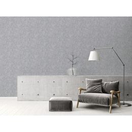 Livingwalls living walls Vliestapete &raquo;Stories of Life Geometrische Tapete Grau Silber Muster&laquo; Motiv geometrisch grafisch aufgesch&auml;umt Vintage Vliestapete f&uuml;r 