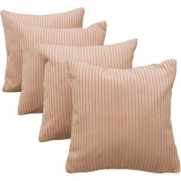 OTTO home Dekokissen &raquo;Eggery&laquo; Dekokissen mit F&uuml;llung, 2er oder 4er Set, je 40x40 cm beige Polyester B/L: 40cm, 4 Stk.