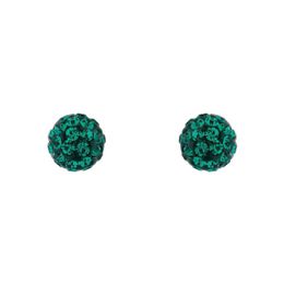 Amor Damen Paar Ohrstecker &raquo;Kugel&laquo; mit Kristallglas bunt Silber 925 (Sterlingsilber)