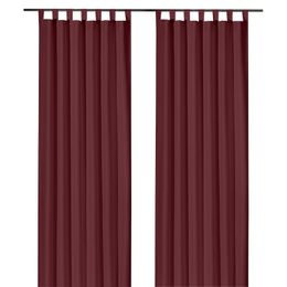 Weckbrodt-Gardinen Vorhang &raquo;Vito&laquo; Schlaufen 1 Stk. tlg. Microvelour, blickdicht, Unifarben, Gardine, Store rot Satin, Polyester 175cm, Schlaufen, 140cm