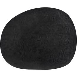 aida RAW Platzset &raquo;Buffalo&laquo; 95 % Recycelleder schwarz B/L: 33,5cm x 41cm, 4 Stk., Lederimitat