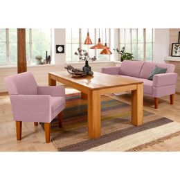 OTTO home Sofa &raquo;Fehmarn&laquo; in 3 Breiten rosa Strukturstoff (Zusammensetzung: 100% Polyester) B/H/T: 170cm x 98cm x 81cm, Strukturstoff, 2,5 Sitzer