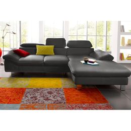 COTTA Ecksofa &raquo;Driver L-Form, B: 268 cm&laquo; Kopfteilverstellung, optional Schlaffunktion & Bettkasten LEDER BEEFY (ein abgedecktes Spalt-Rindsleder) im 