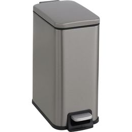 OTTO home M&uuml;lleimer &raquo;Joonah, Soft Close, schmal und kompakt&laquo; 1 Beh&auml;lter Nischen-M&uuml;lleimer, Treteimer, Kosmetikeimer mit Deckel Edelstahl B/H/T: 14,3cm