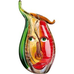 GILDE GLAS art Tischvase &raquo;Musetto&laquo; aus Glas bunt Glas B/H/T: 17cm x 31cm x 7cm