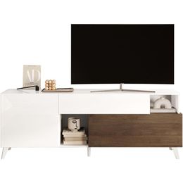 Home Affaire Lowboard &raquo;Monaco in Breite 181 cm, TV-Schrank mit T&uuml;r, Klappe und Schubkasten&laquo; Mediaboard &ndash; sanftes Schlie&szlig;en, edles Design, Platz f&uuml;r 