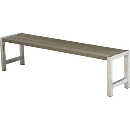 Plus Sitzbank &raquo;Plankenbank&laquo; 1 Stk. tlg. 176x38x44 cm grau Holz, Stahl B/H/T: 38cm x 45cm x 176cm