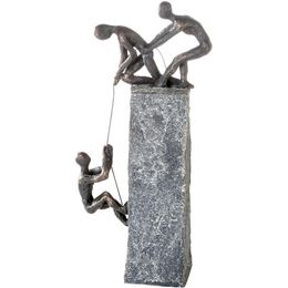 Casablanca by Gilde Dekofigur &raquo;Skulptur Assistance&laquo; Dekoobjekt, H&ouml;he 43 cm, mit Spruchanh&auml;nger, Wohnzimmer braun Polyresin B/H/T: 18cm x 43cm x 5cm