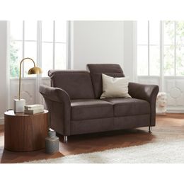 Sit & More sit&more 2-Sitzer &raquo;Darwin&laquo; inklusive Federkern, wahlweise mit Kopfteilverstellung braun B/H/T: 159cm x 96cm, Luxus-Microfaser Florence,mit 