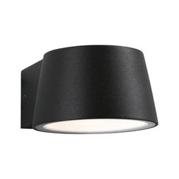 Paulmann LED Au&szlig;en-Wandleuchte &raquo;Capea IP44 96x128mm 3000K 6W 500lm 230V Anthrazit Aluminium&laquo; 1 Stk. Warmwei&szlig; grau 1, H: 5,6cm, 1 Stk.