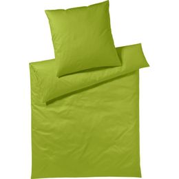 Yes For Bed Bettw&auml;sche &raquo;Pure & Simple Uni in Gr. 135x200, 155x220 oder 200x200 cm&laquo; 2 Stk. Bettw&auml;sche aus Baumwolle, zeitlose Bettw&auml;sche mit seidigem 
