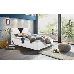 Westfalia Schlafkomfort Polsterbett &raquo;Malibu&laquo; inkl. Bettkasten bei Ausf&uuml;hrung mit Matratze schwarz-wei&szlig; Bezug Bett: Microfaser (100% Polyester);Bonnell-Federkernmatratze: 51% 