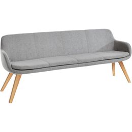 Musterring Essbank &raquo;Tavia&laquo; Stativgestell aus Eiche bianco massiv, Breite 180, 200 oder 220 cm silber 100% PES B/H/T: 200cm x 87cm x 66cm, Flachgewebe