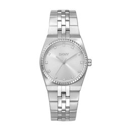 DKNY Damen DKNY Quarzuhr &raquo;Essentials Watch&laquo; Armbanduhr, Damenuhr, Edelstahlarmband, analog silber Einheitsgr&ouml;&szlig;e