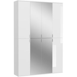Home Affaire Garderoben-Set &raquo;Trondheim, Breite 121 cm, best. aus 3 Schr&auml;nken, 8 T&uuml;ren, 21 F&auml;cher&laquo; Set, 3 Stk. tlg. wei&szlig; B/H/T: 121cmcm x 193cmcm x 