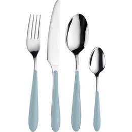 Pinti Inox PINTINOX Besteck-Set &raquo;Canaletto&laquo; mit Kunststoffgriff, sp&uuml;lmaschinengeeignet blau Edelstahl 18/10 24 Stk.