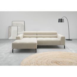Home Affaire Ecksofa &raquo;Claya, 223 cm breit, L-Form, Kopfteilverstellung&laquo; Moderne Steppung, weicher Polsteraufbau & saugroboterfreundliche H&ouml;he 88% 