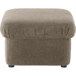 DOMO collection Hocker &raquo;Pegnitz B/T 60/60cm&laquo; braun 95% Polyester, 5% Nylon B/H/T: 60cm x 40cm x 60cm, Chenille-Optik
