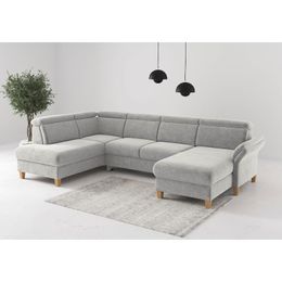 OTTO home Wohnlandschaft &raquo;Glendale, U-Form&laquo; inkl. Kopfteilverstellung, wahlweise mit Vorziehsitz und Bettkasten 100% Polyester B/H/T: 321cm x 84cm x 