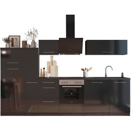 respekta K&uuml;che &raquo;Amanda&laquo; Breite 310 cm, mit Soft-Close, inklusive Elektroger&auml;te: Geschirrsp&uuml;ler, K&uuml;hl-/Gefrierkombination und Herd-Set, 