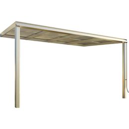 Beckmann Terrassendach &raquo;Exklusiv Gr. 2&laquo; grau Aluminium, Kunststoff B/H/T: 407cm x 250,7cm x 270,7cm, keine