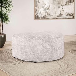 OTTO home Polsterhocker &raquo;ADELLA passed zur Serie, Ma&szlig;e B/T/H: 92/69/43 cm&laquo; Hocker mit Wellenunterfederung, runde Form, auch in Cord wei&szlig; 100% 