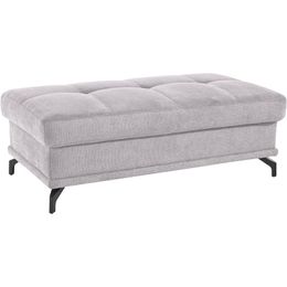 OTTO home Polsterhocker &raquo;Costello, B: 133 cm&laquo; individuell zu kombinieren, Federkern silber 100% Polyester;Samtoptik (100% Polyester) B/H/T: 133cm x 