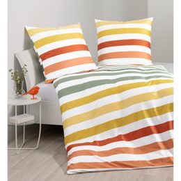 Janine Bettw&auml;sche &raquo;J. D. 87115 03&laquo; mit Rei&szlig;verschluss Mako-Satin, Obermaterial: 100% Baumwolle B/L: 240cm x 220cm, 2 Stk., 2 Stk., Mako-Satin, B/L: 80cm x 