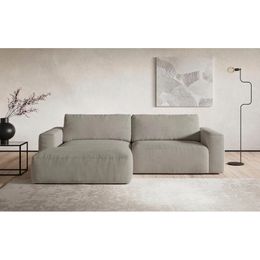 COTTA Ecksofa &raquo;Lasso L-Form, B: 288 cm&laquo; XL-Sofa mit Wellenunterfederung grau 100% Polyester B/H/T: 288cm, Struktur fein, Recamiere links