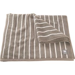 Musterring Badetuch &raquo;Needlestripe&laquo; hautschmeichelnd, super weich grau Jacquard, Baumwolle B/L: 100cmx150cm, 1 Stk., Jacquard