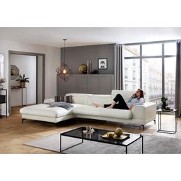 W.Schillig Ecksofa &raquo;piedroo, Designsofa mit tollem Sitzkomfort, bequem, L-Form&laquo; Kopfteilverstellung, wahlweise mit Sitztiefenverstellung, Breite 343cm
