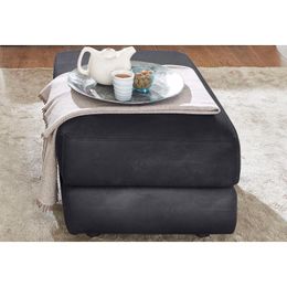 Calia italia Hocker &raquo;Gaia, in edlem Design und mit erstklassigem Sitzkomfort&laquo; aus pflegeleichtem Luxus-Microfaser Ginevra Hydro Care schwarz Luxus-