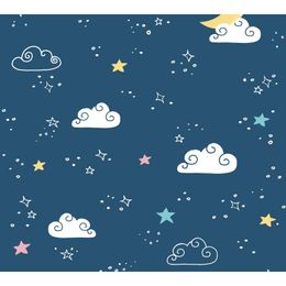 A.S. Cr&eacute;ation Vliestapete &raquo;Little Love&laquo; Motiv abstrakt naturalistisch glatt Kindertapete Tapete Wolken Tapeten Kinderzimmer modern Design Optik blau Vlies B/L: 